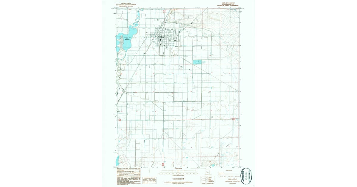 1986 Map of Delta, UT — High-Res | Pastmaps