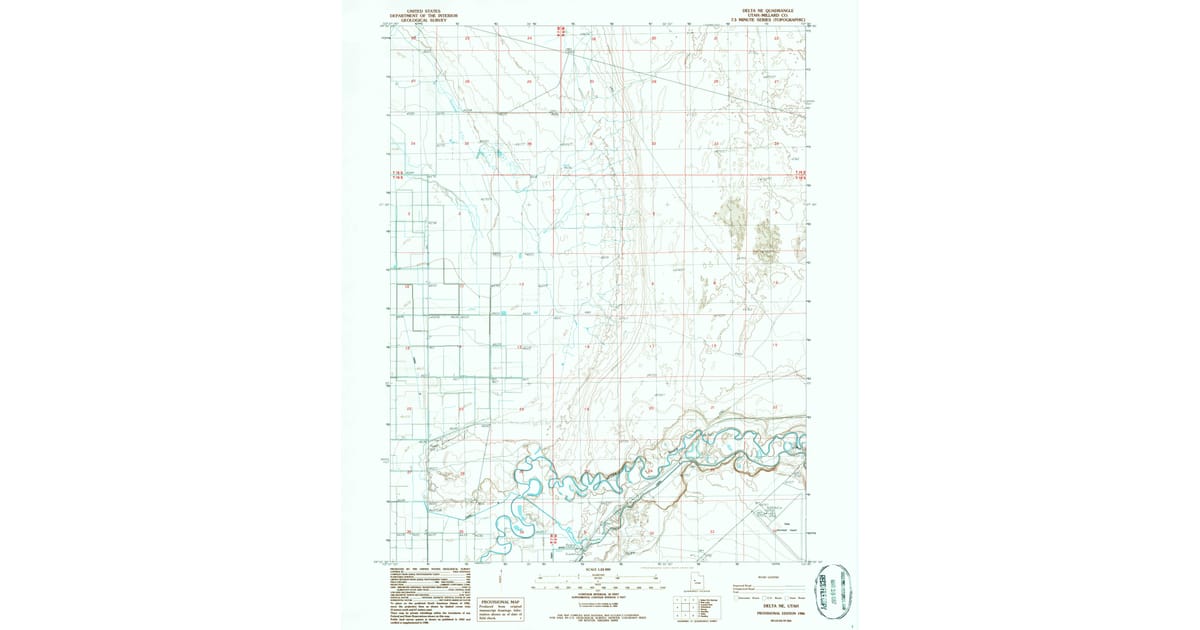 1986 Map of Delta NE, Millard County, UT — High-Res | Pastmaps