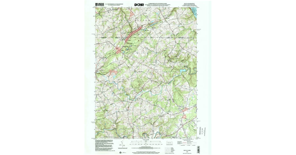 1999 Map of Delta, PA — High-Res | Pastmaps