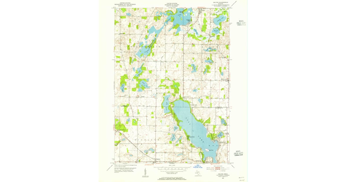 1947 Map of Delton, MI — High-Res | Pastmaps