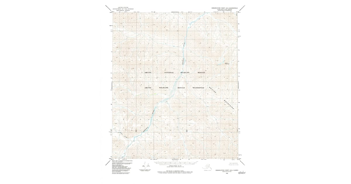 1983 Map of Demarcation Point A-2, North Slope Borough, AK — High-Res ...