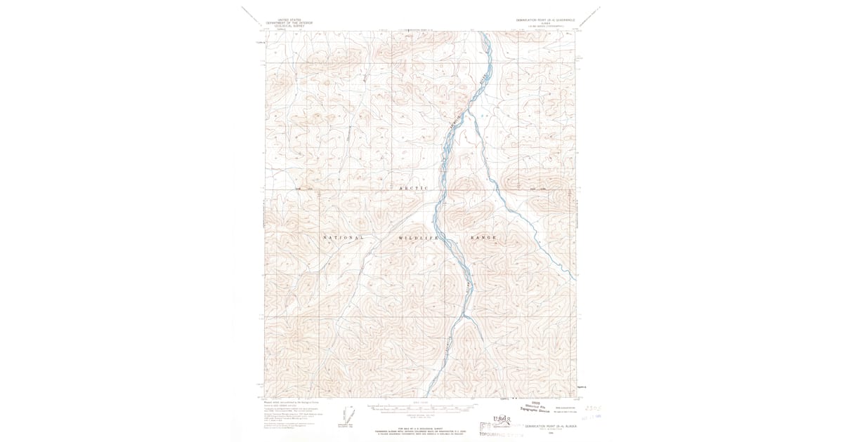 1956 Map of Demarcation Point B-4, North Slope Borough, AK — High-Res ...