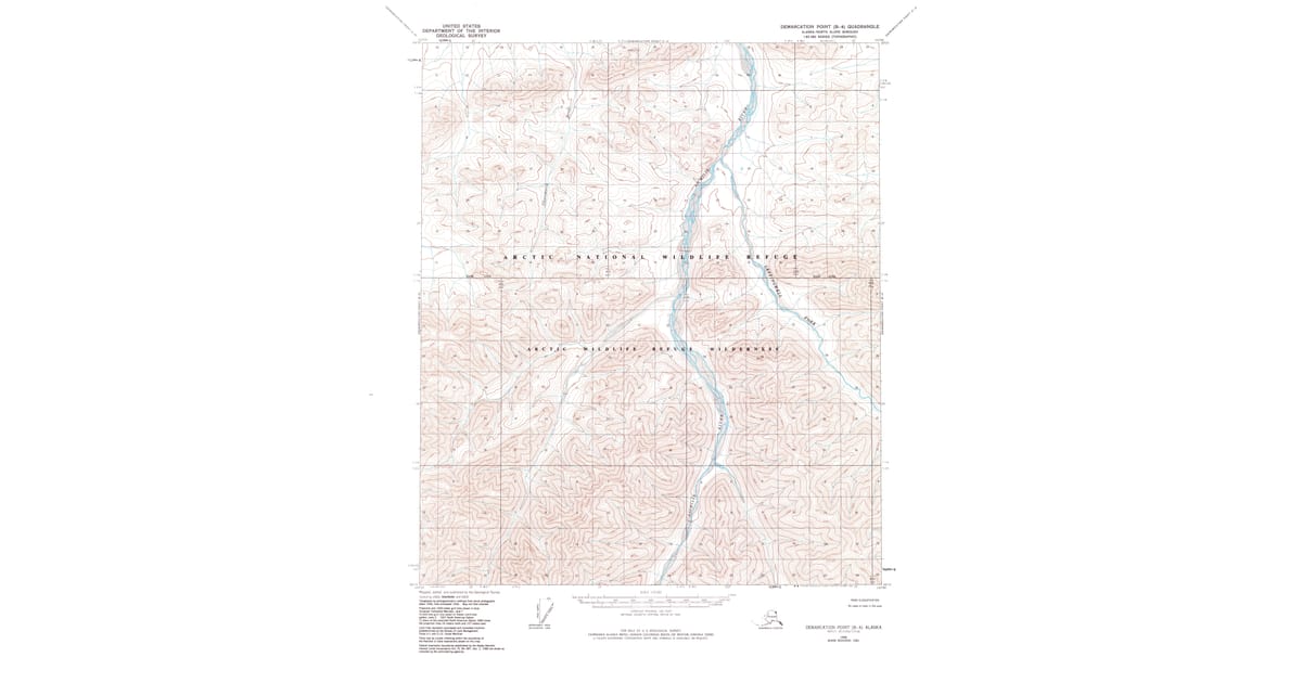 1956 Map of Demarcation Point B-4, North Slope Borough, AK — High-Res ...