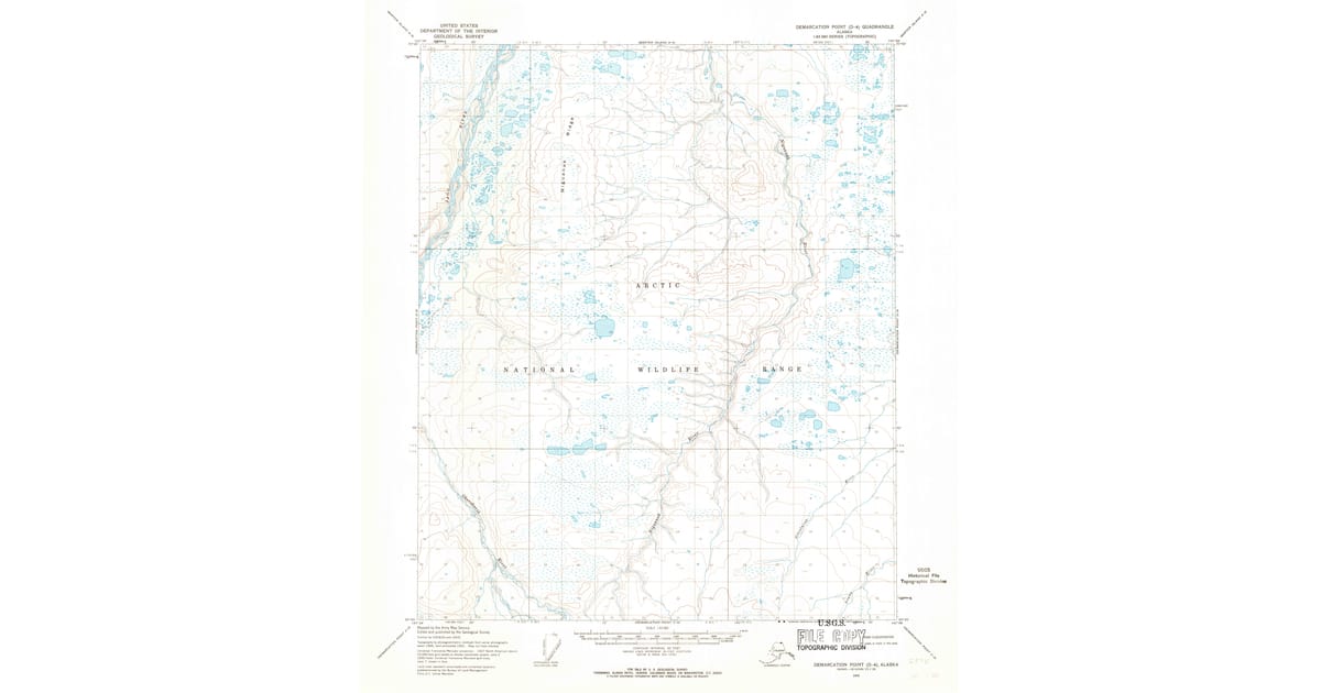 1955 Map of Demarcation Point D-4, North Slope Borough, AK — High-Res ...