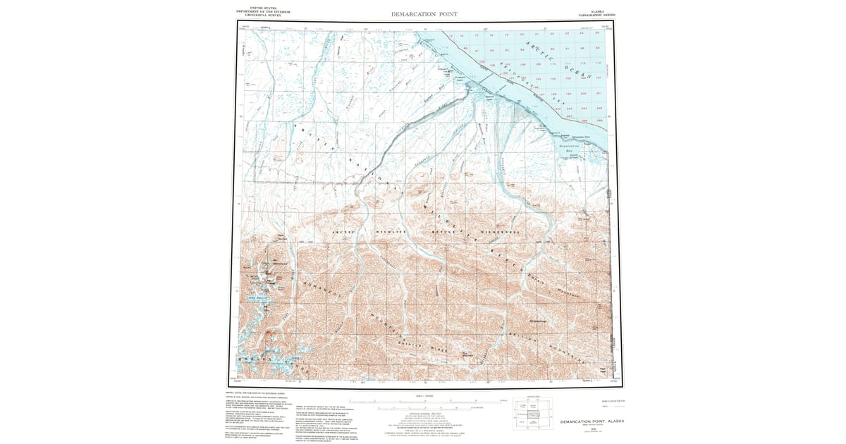 1955 Map of Demarcation Point, North Slope Borough, AK — High-Res ...