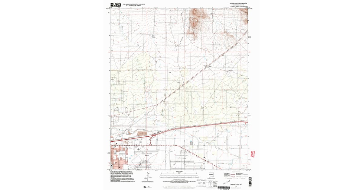 1996 Map of Deming East, Luna County, NM — High-Res | Pastmaps