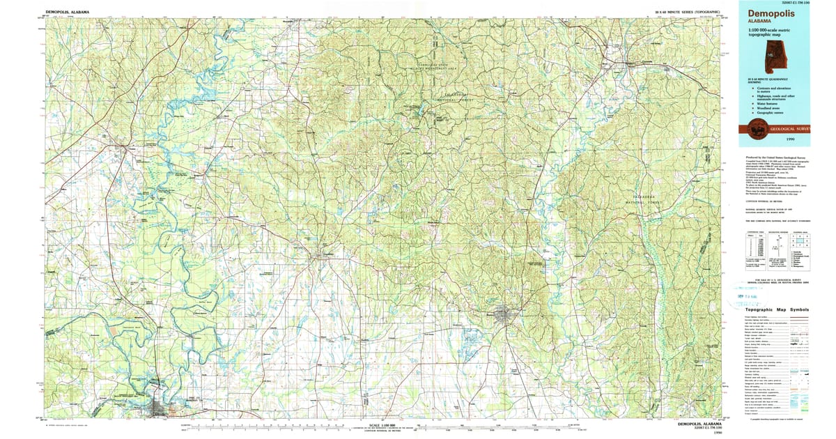 1990s Maps of Alabama | Pastmaps
