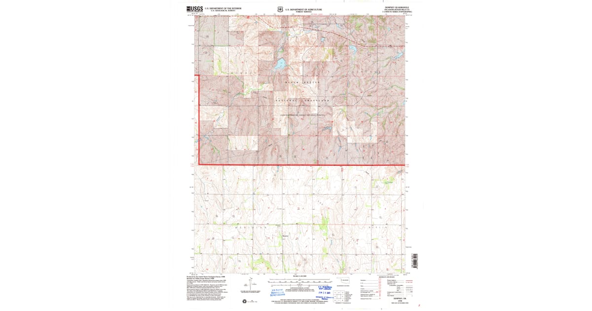 1998 Map of Dempsey, Roger Mills County, OK — High-Res | Pastmaps