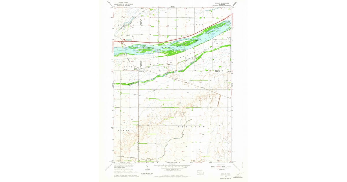 1962 Map of Denman, Adams County, NE — High-Res | Pastmaps