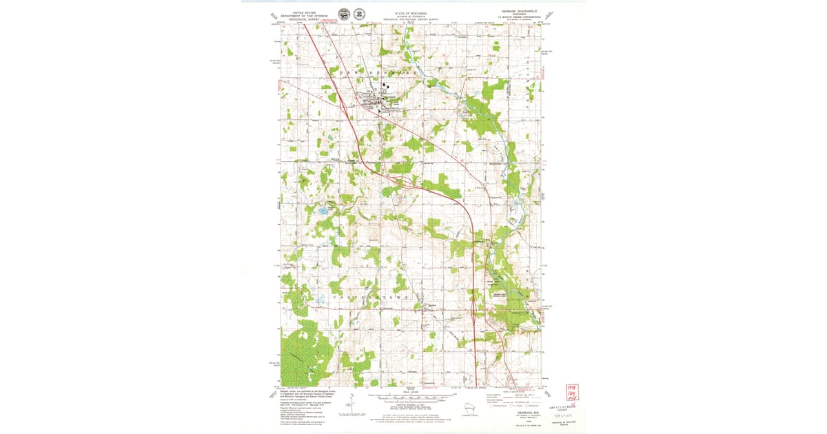 1978 Map of Denmark, WI — High-Res | Pastmaps