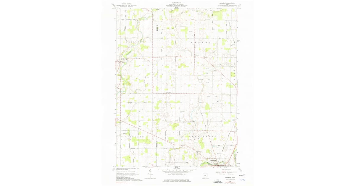 1961 Map of Denmark, Morrow County, OH — High-Res | Pastmaps