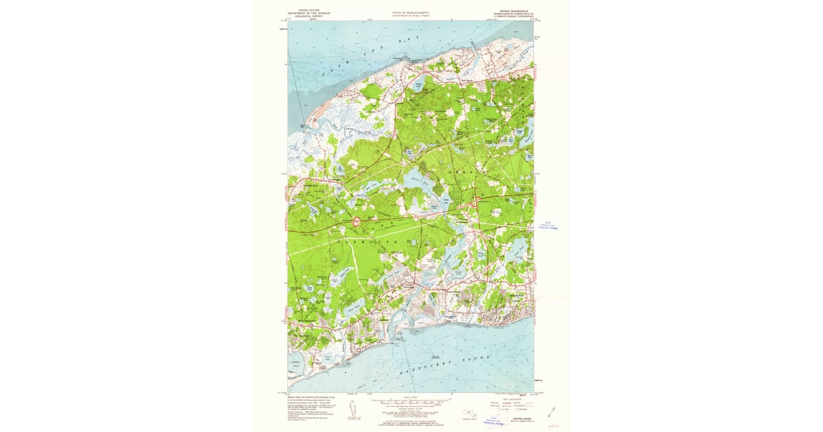 1961 Map of Dennis, Barnstable County, MA — High-Res | Pastmaps