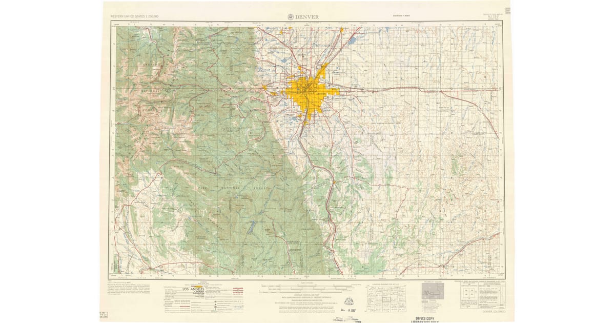 1957 Map of Denver, CO — High-Res | Pastmaps