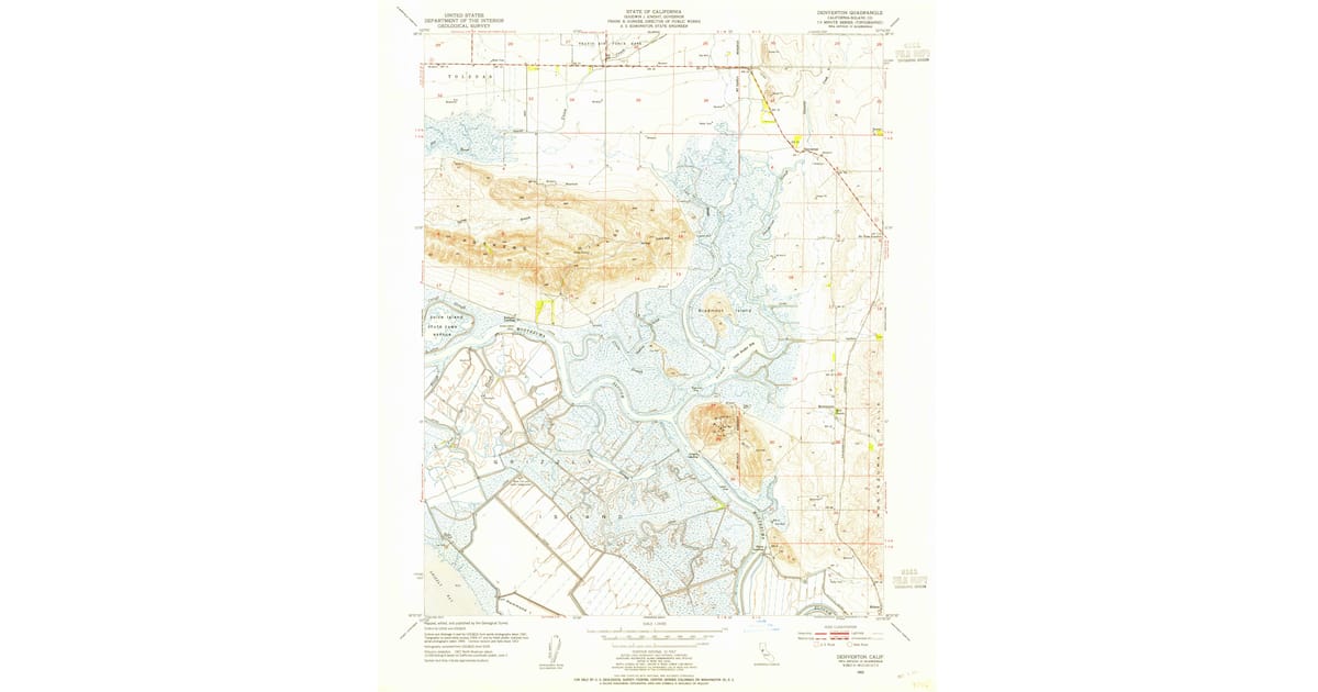1953 Map of Denverton, Solano County, CA — High-Res | Pastmaps
