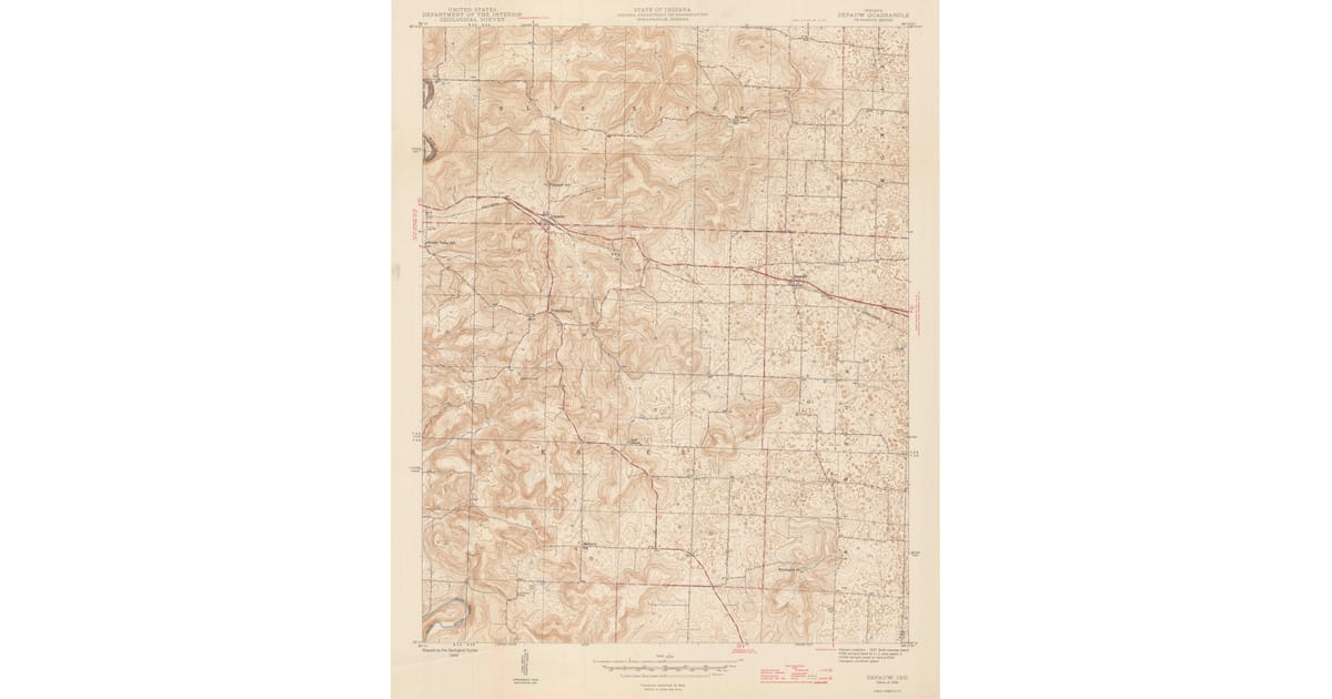 1946 Map of Depauw, Harrison County, IN — High-Res | Pastmaps
