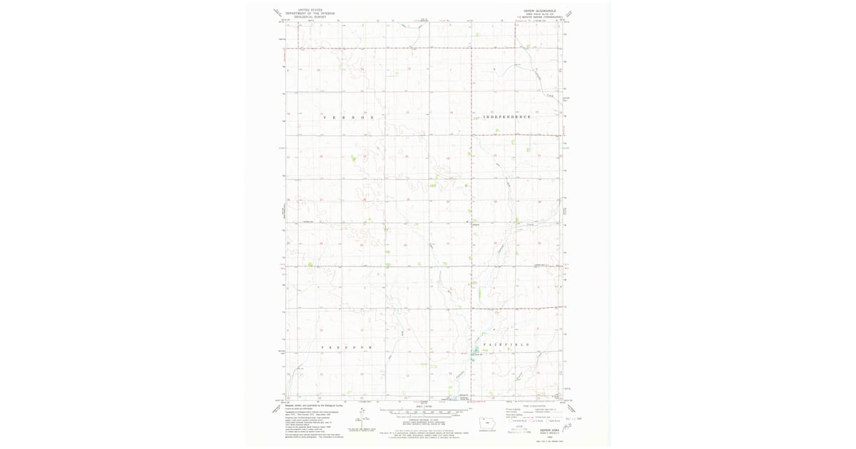 1980 Map of Depew, Palo Alto County, IA — High-Res | Pastmaps