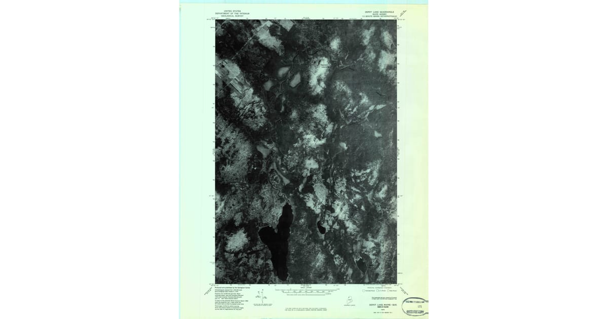 1976 Map of Depot Lake, Aroostook County, ME — High-Res | Pastmaps