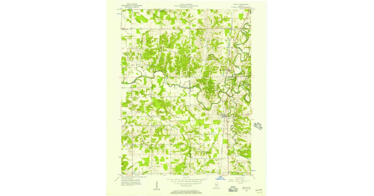 Old Maps of Paris Crossing, IN for Genealogy | Pastmaps