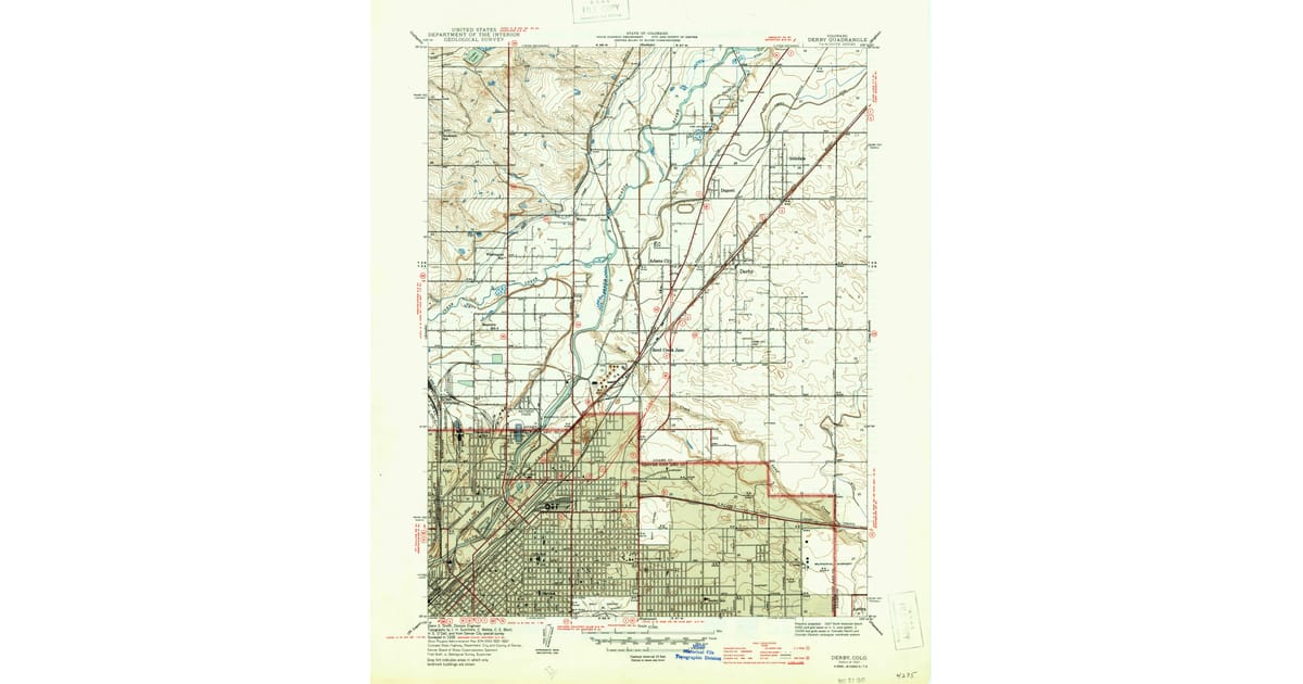 1947 Map of Derby, CO — High-Res | Pastmaps