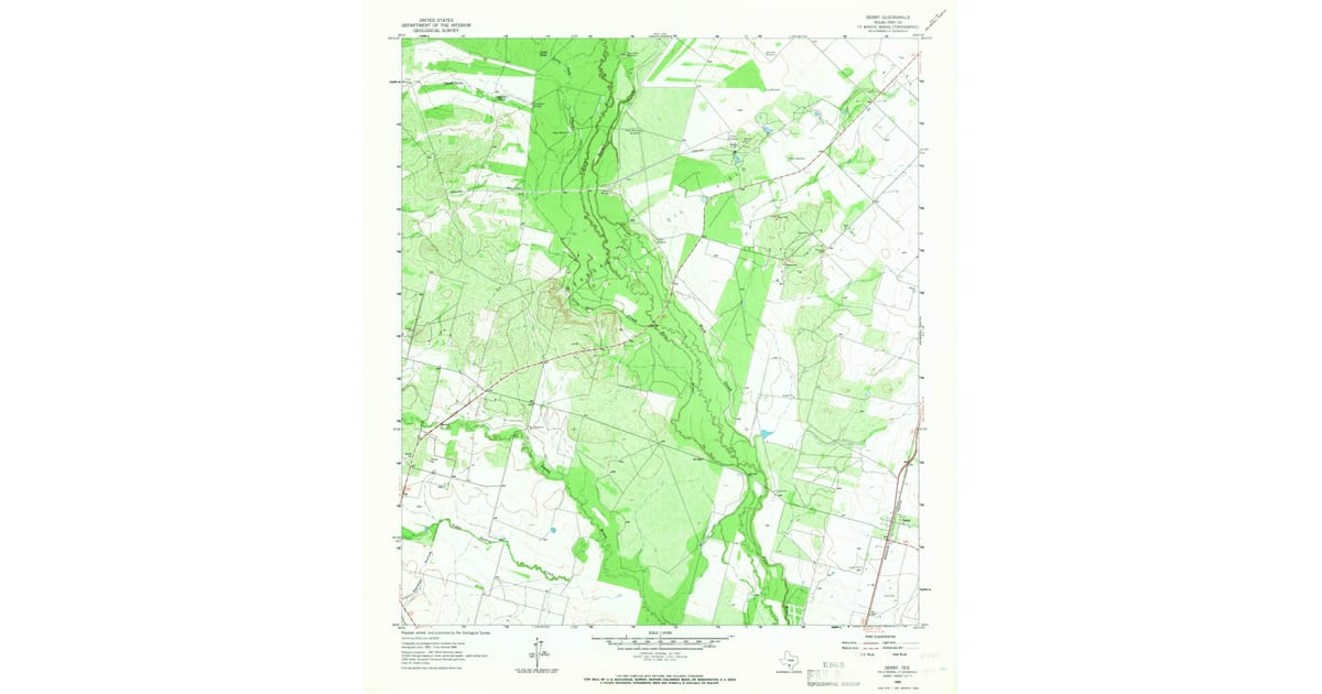 1964 Map of Derby, Frio County, TX — High-Res | Pastmaps