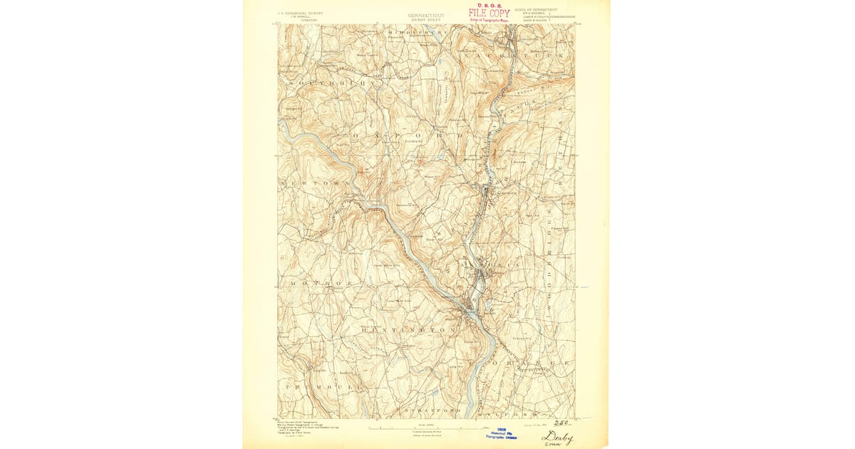 1891 Map of Derby, CT — High-Res | Pastmaps