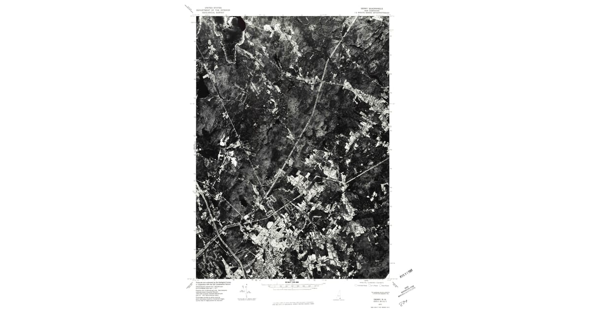 1977 Map of Derry, Rockingham County, NH — High-Res | Pastmaps