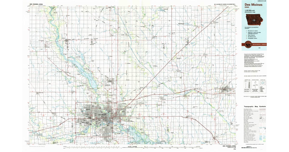 1980s Maps of Bondurant, IA | Pastmaps