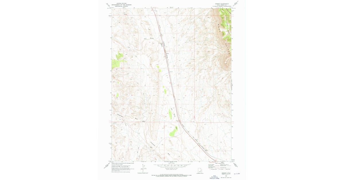 1969 Map of Desert, Emery County, UT — High-Res | Pastmaps