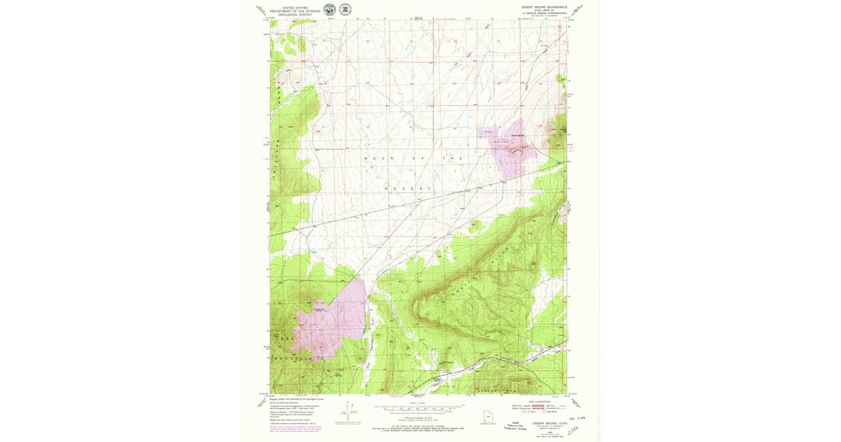 1950 Map of Desert Mound, Iron County, UT — High-Res | Pastmaps
