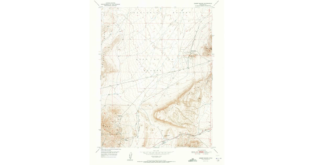 1951 Map of Desert Mound, Iron County, UT — High-Res | Pastmaps