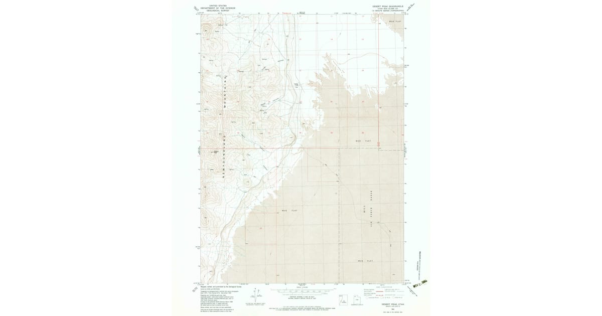 1983 Map of Desert Peak, Box Elder County, UT — High-Res | Pastmaps