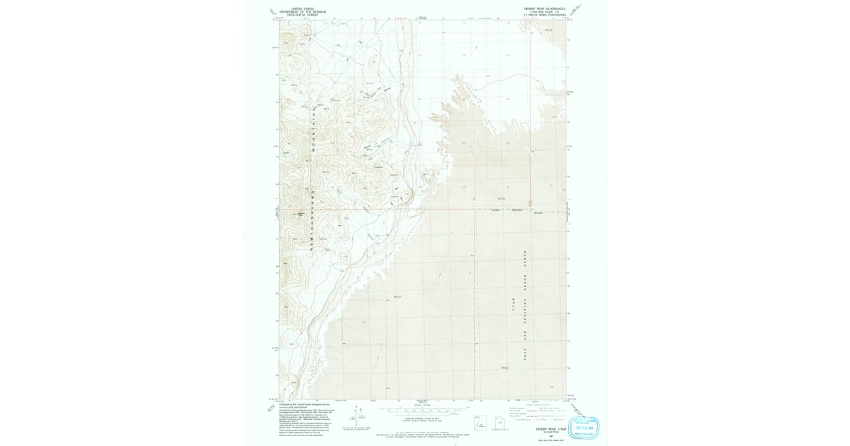 1991 Map of Desert Peak, Box Elder County, UT — High-Res | Pastmaps