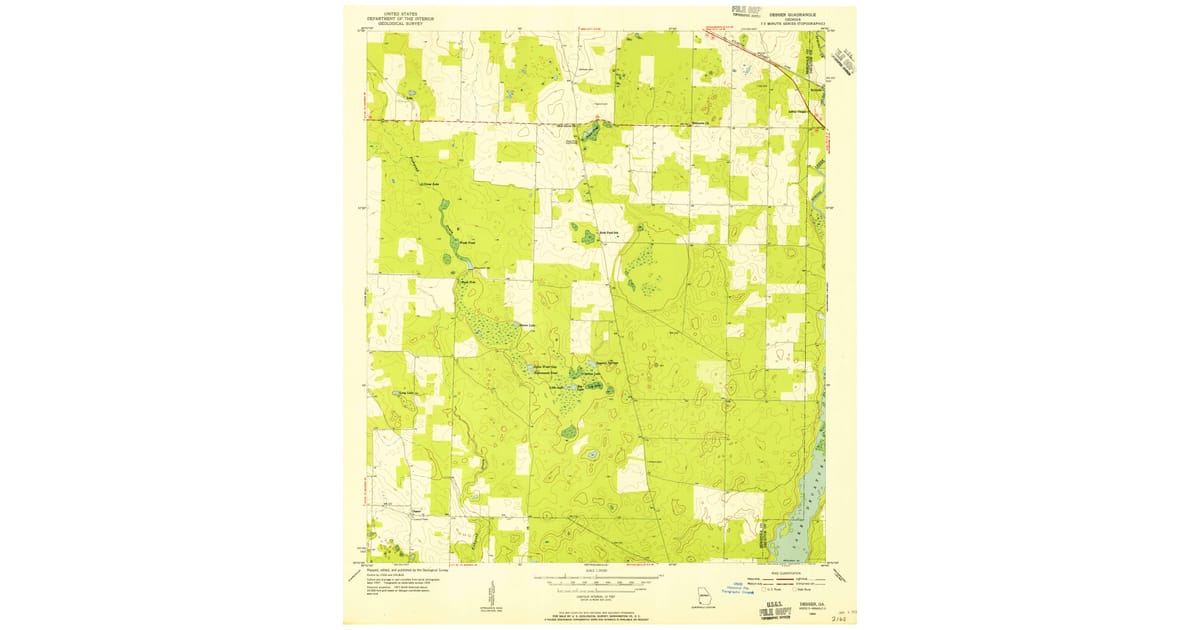 Old Historical Maps of Desser, GA | Pastmaps
