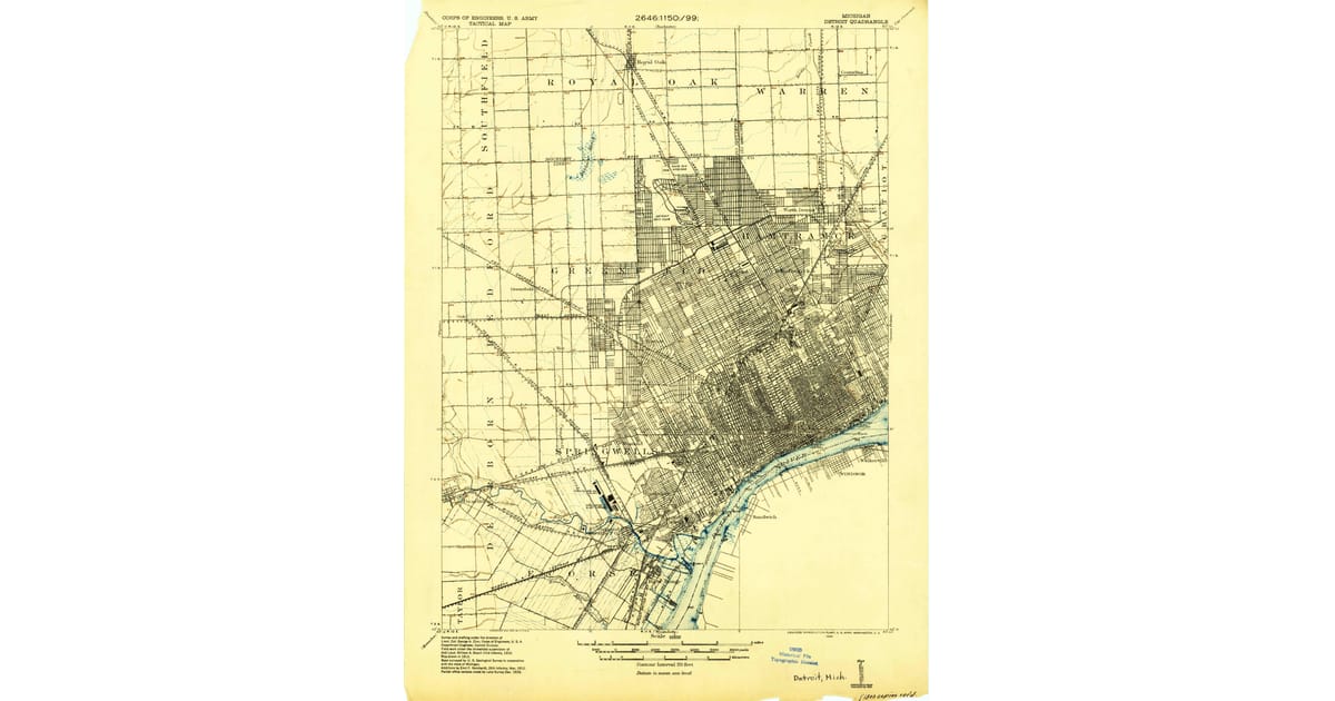 1934 Map of Detroit, MI — High-Res | Pastmaps