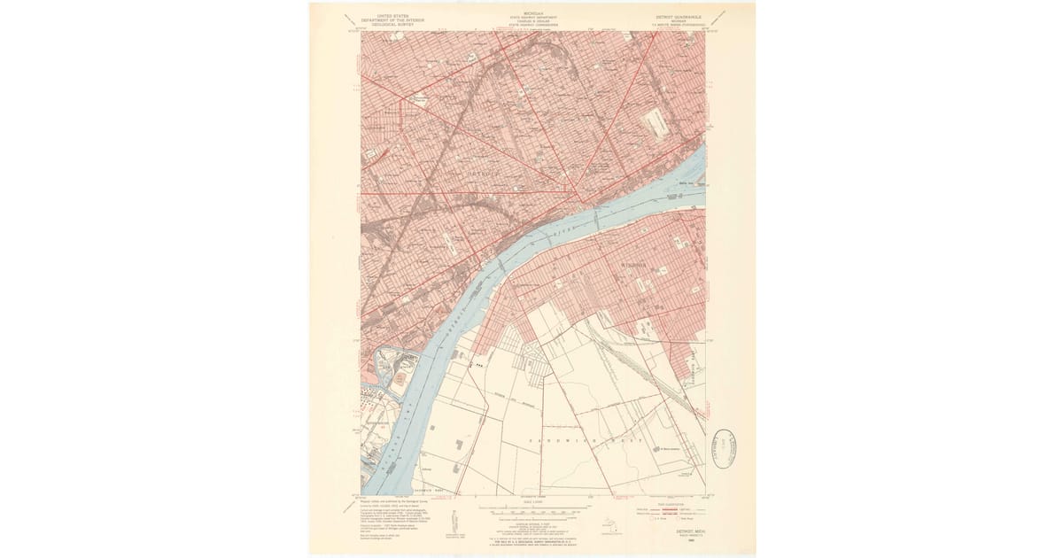 1952 Map of Detroit, MI — High-Res | Pastmaps