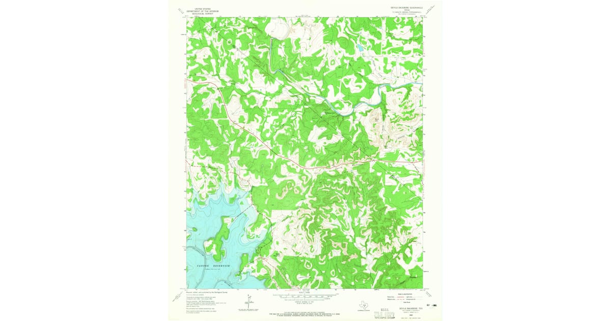 1963 Map of Devils Backbone, Comal County, TX — High-Res | Pastmaps