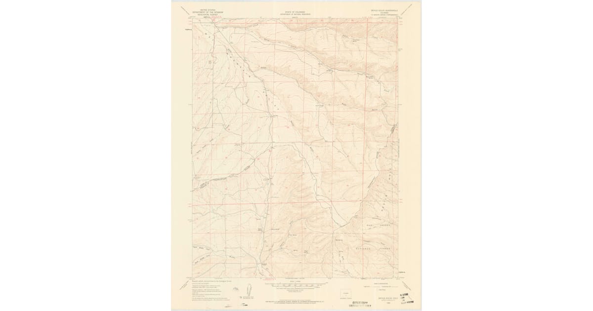 1960 Map of Devils Gulch, Custer County, CO — High-Res | Pastmaps
