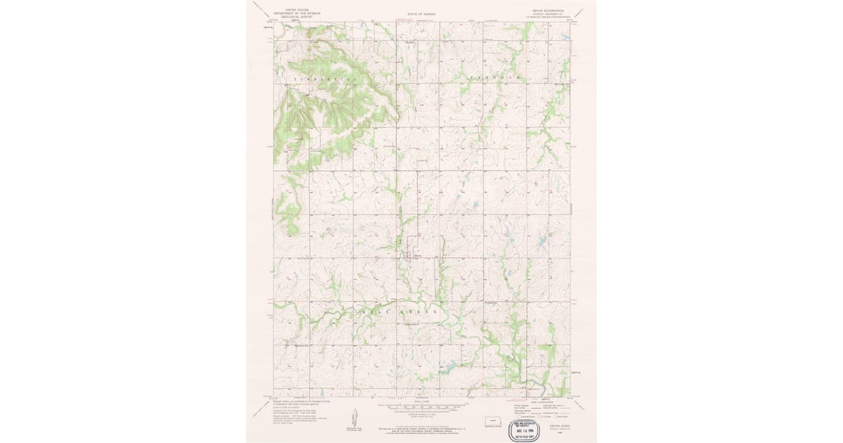 1958 Map of Devon, KS — High-Res | Pastmaps