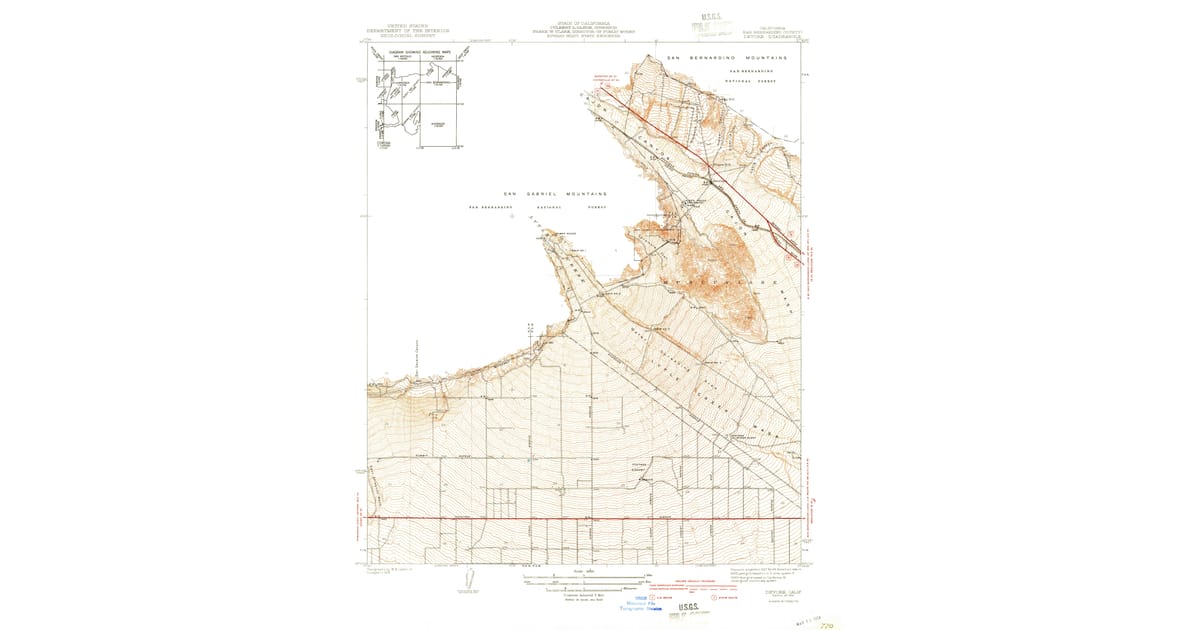 1941 Map of Devore, San Bernardino County, CA — High-Res | Pastmaps