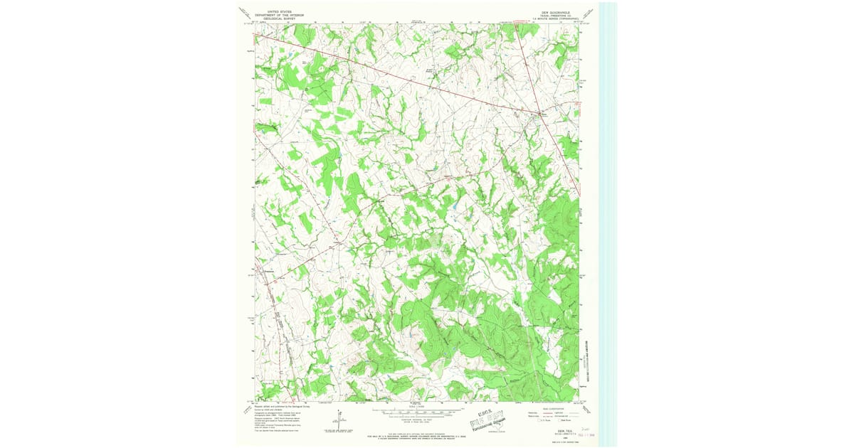 1965 Map of Dew, Freestone County, TX — High-Res | Pastmaps