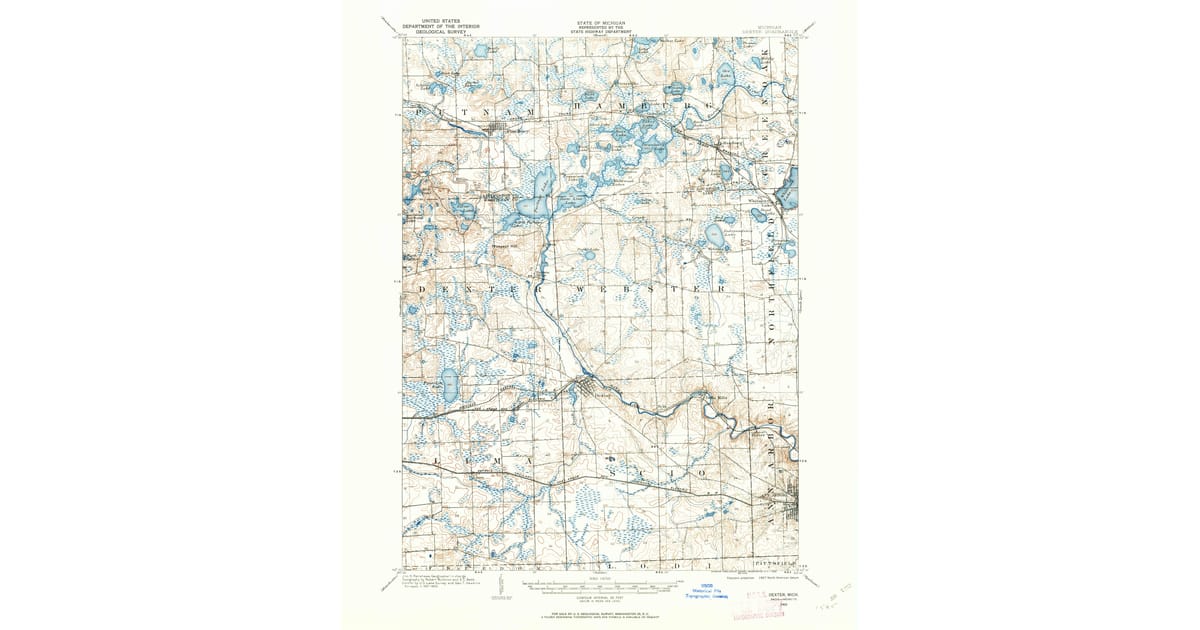 1902 Map of Dexter, MI — High-Res | Pastmaps