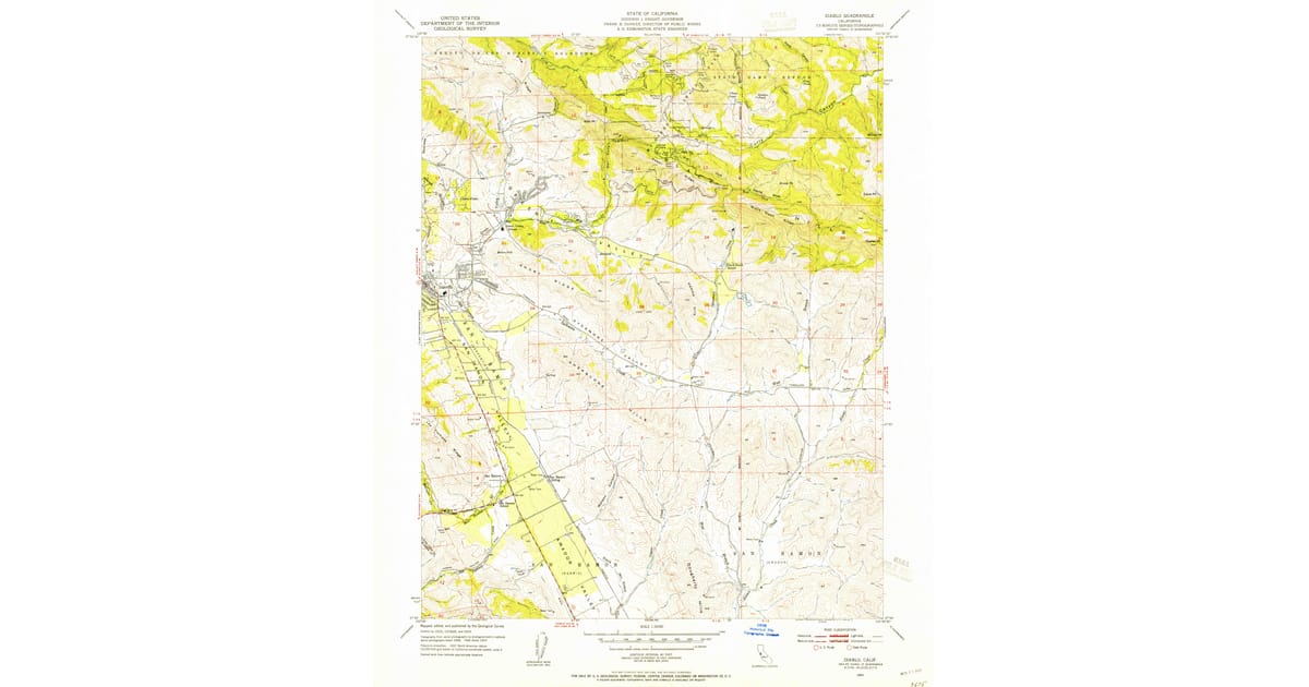 1950s Maps of Dougherty Valley, San Ramon | Pastmaps