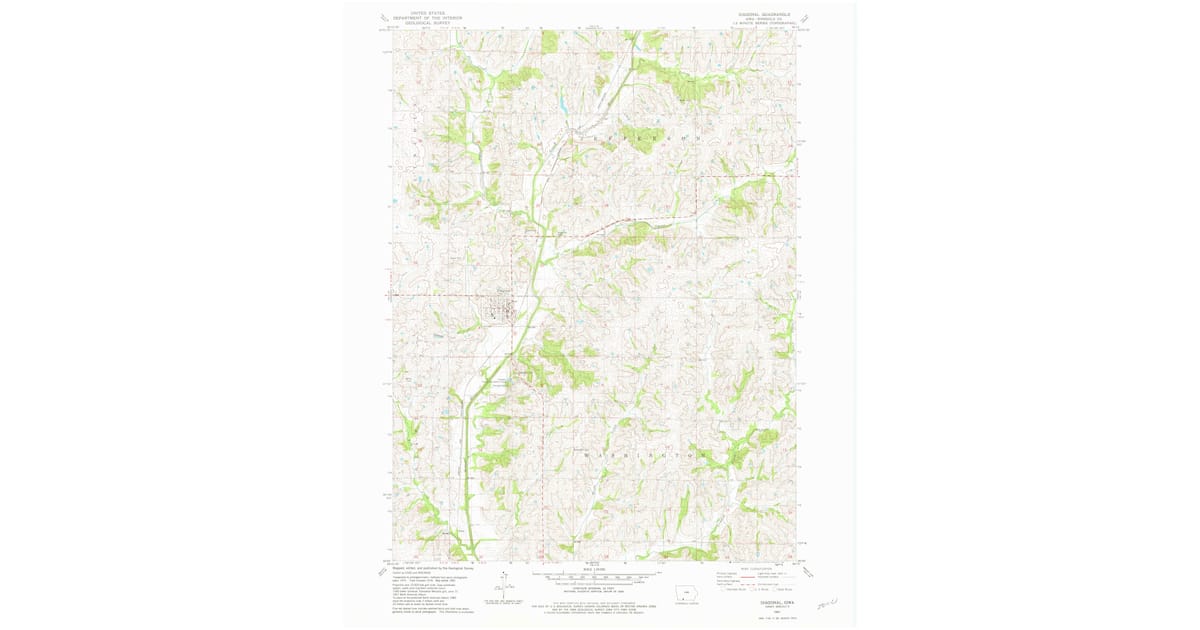 1981 Map of Diagonal, IA — High-Res | Pastmaps