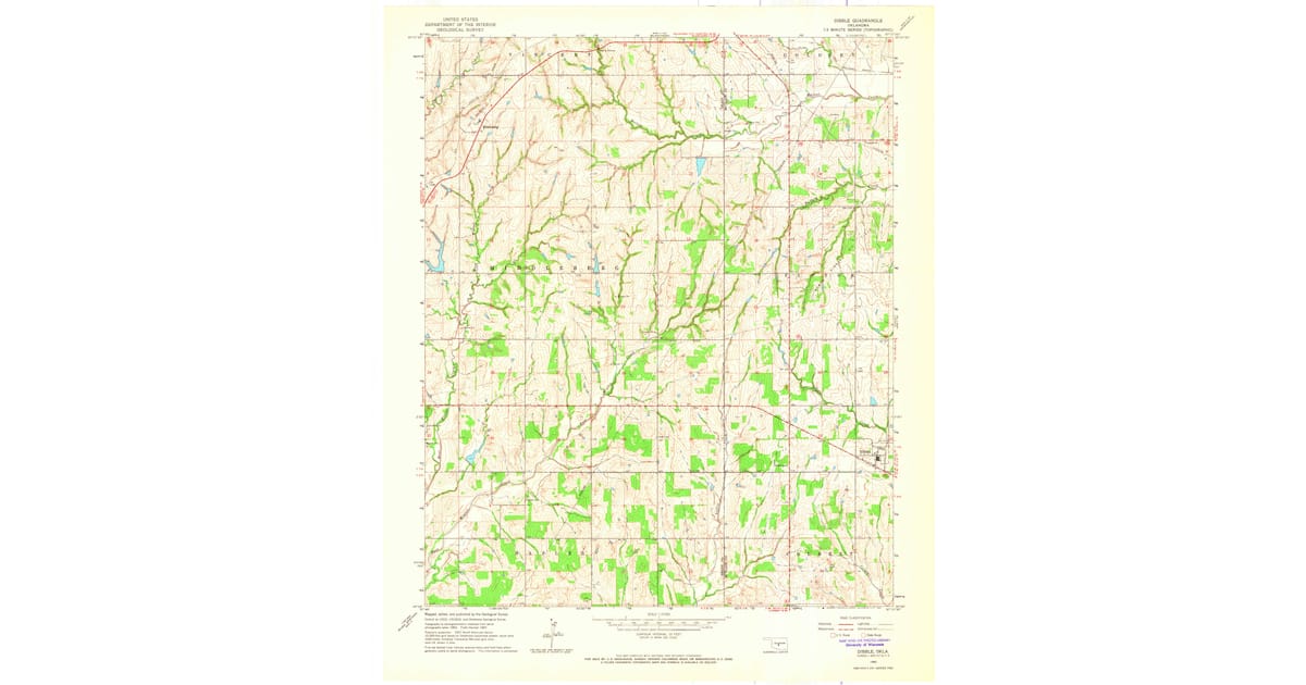 1965 Map of Dibble, OK — High-Res | Pastmaps
