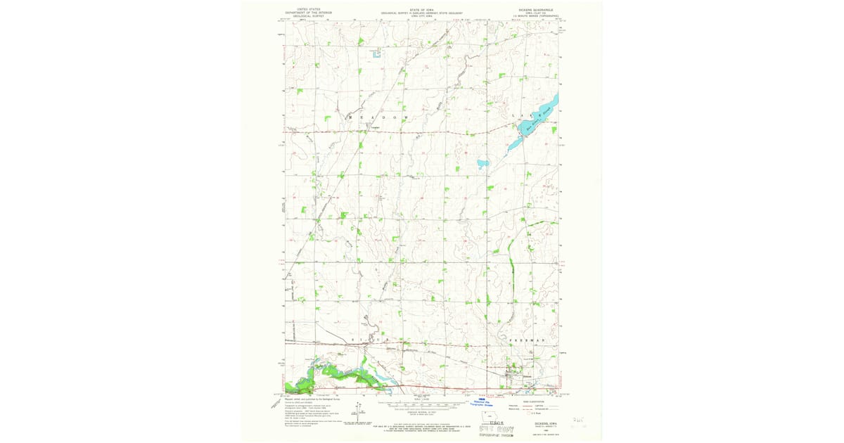 1966 Map of Dickens, IA — High-Res | Pastmaps