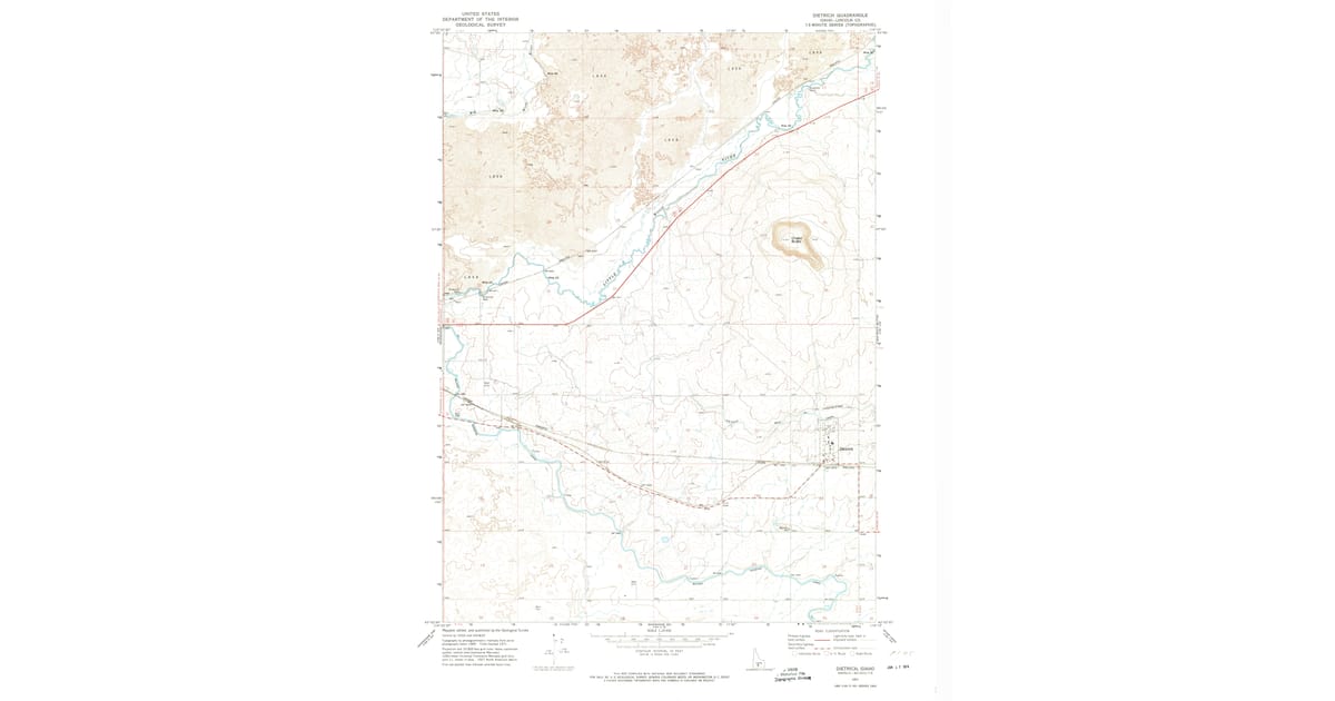 1971 Map of Dietrich, ID — High-Res | Pastmaps