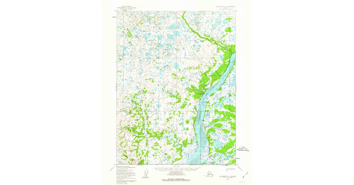 1952 Map of Dillingham A-3, Lake and Peninsula Borough, AK — High-Res ...