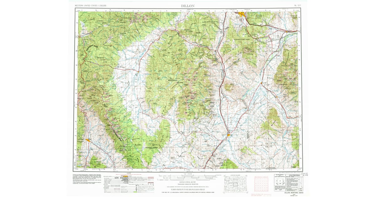 1950s Maps of Whitehall, MT | Pastmaps