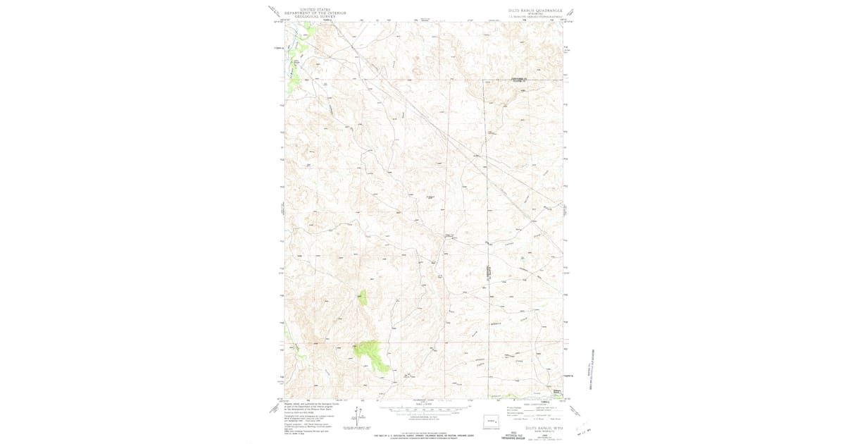 1949 Map of Dilts Ranch, Converse County, WY — High-Res | Pastmaps