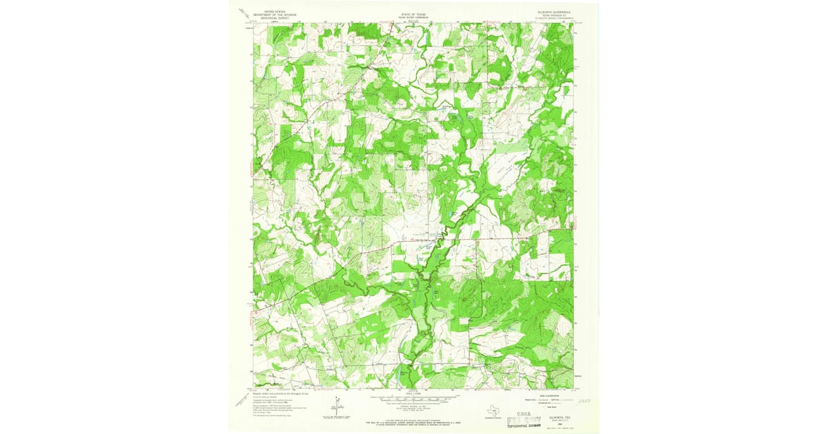 1962 Map of Dilworth, Gonzales County, TX — High-Res | Pastmaps
